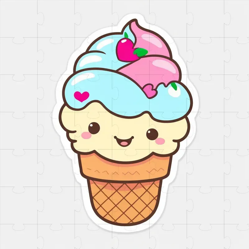 Cute Kawaii Stickers Of Anything Stable Diffusion Prompt | PromptBase