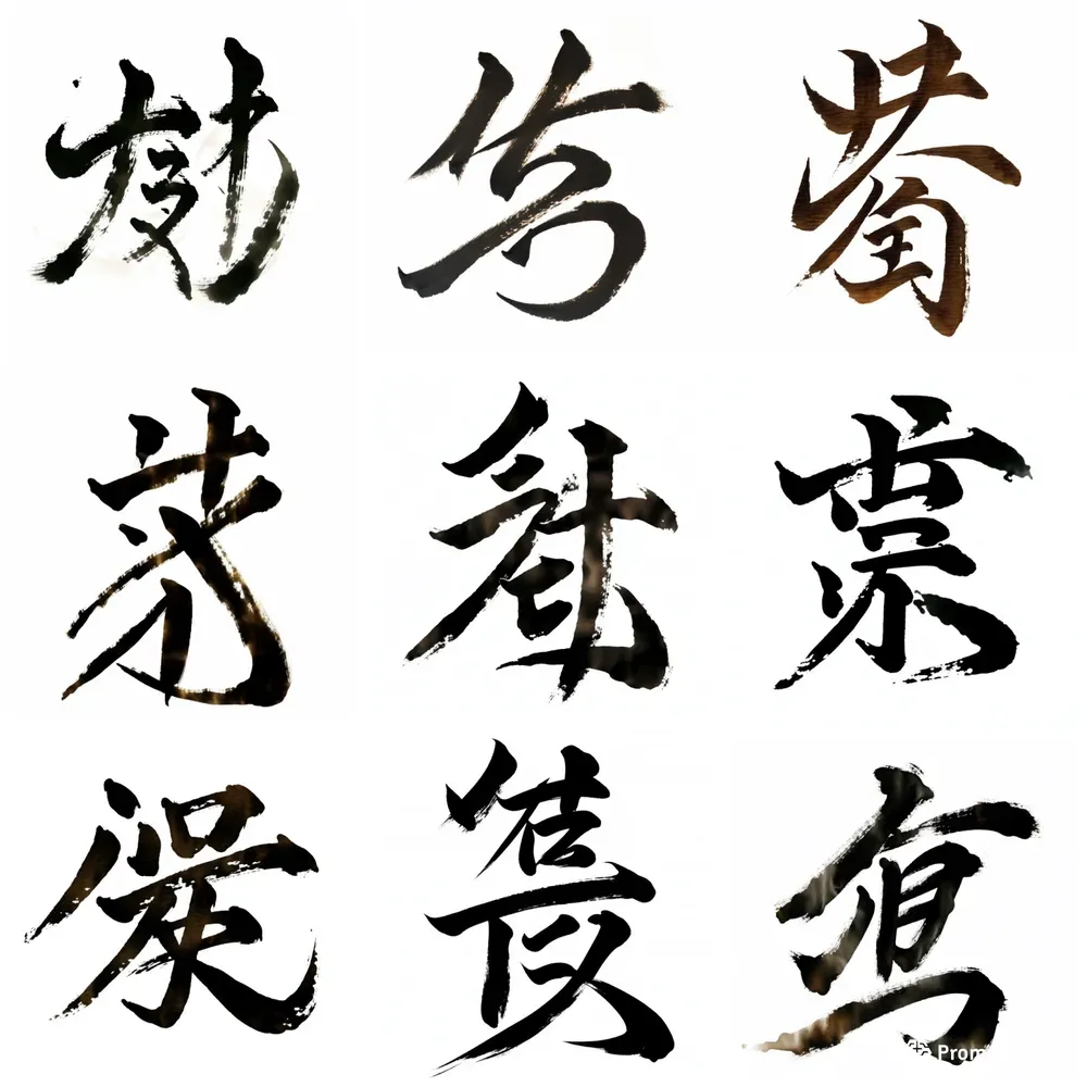 Original Japanese Kanji Art Midjourney Prompt | PromptBase