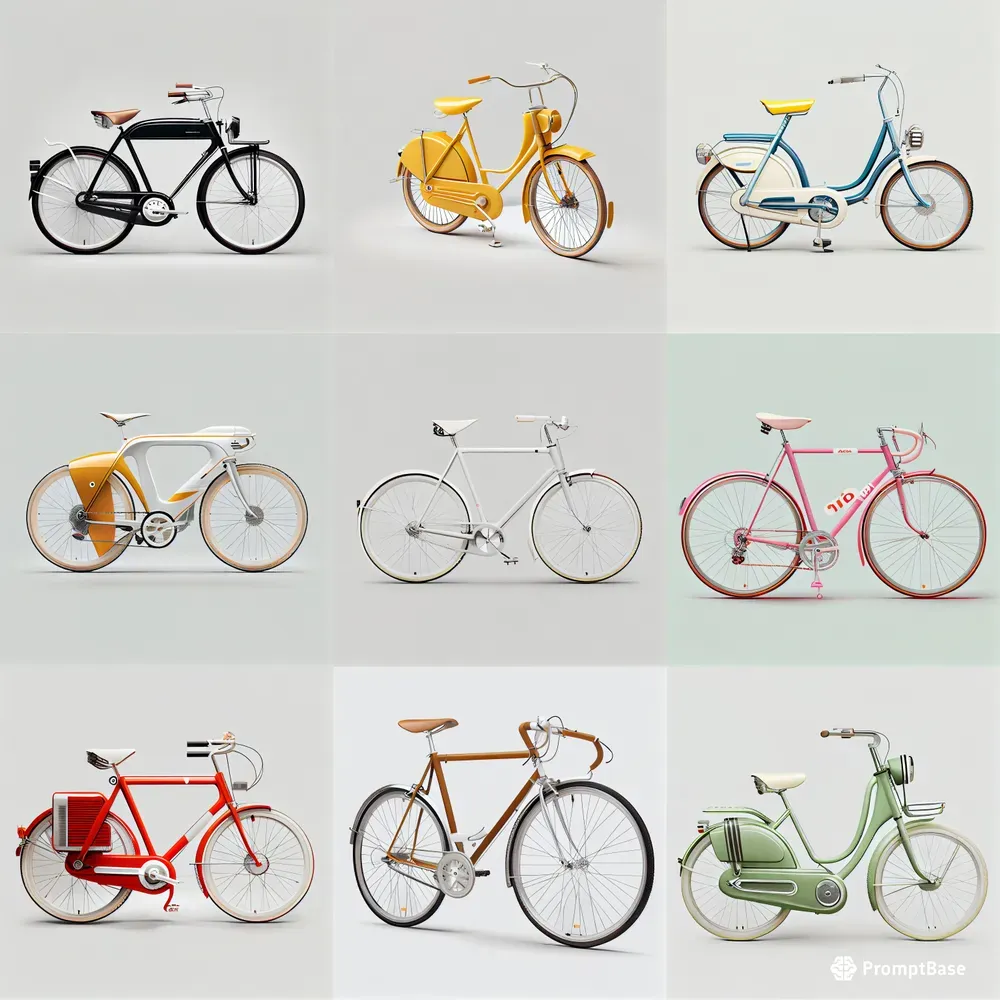Bicycles In All Colors Midjourney Prompt | PromptBase