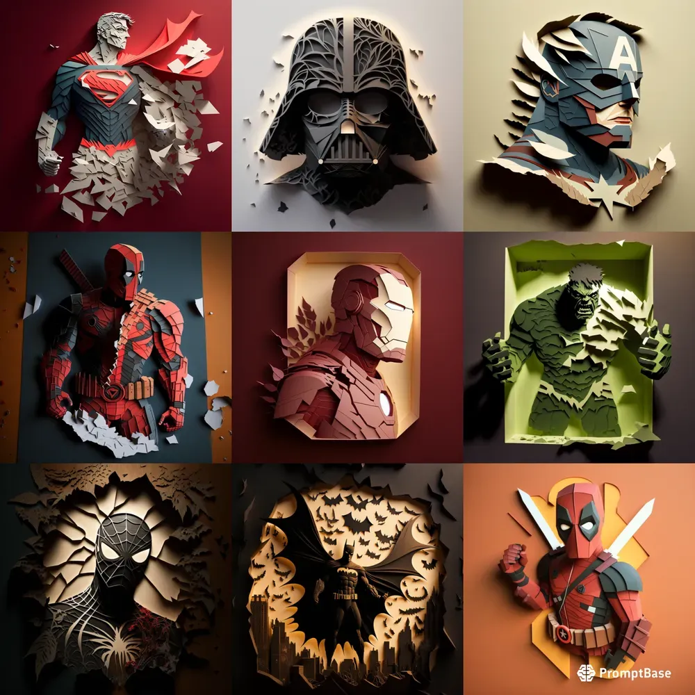 Paper Characters Midjourney Prompt | PromptBase