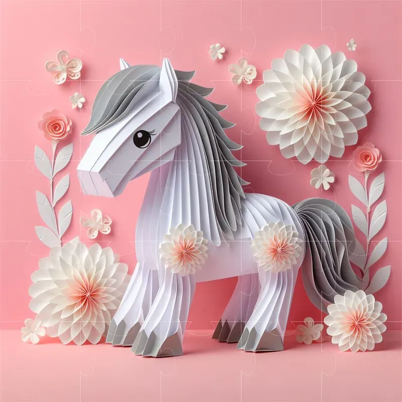 3D Paper Cut Art Cute Animals DALL·E Prompt | PromptBase