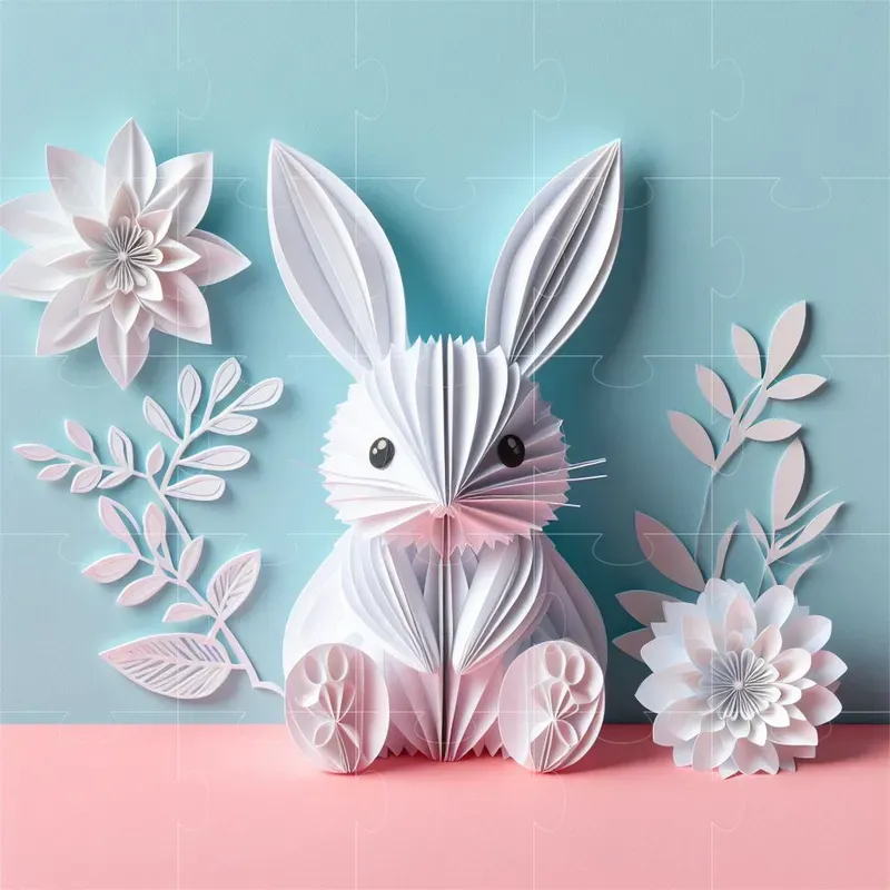 3D Paper Cut Art Cute Animals DALL·E Prompt | PromptBase