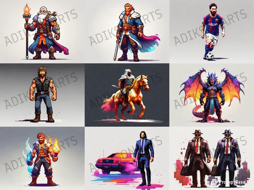 2D Game Characters Leonardo Ai Prompt | PromptBase