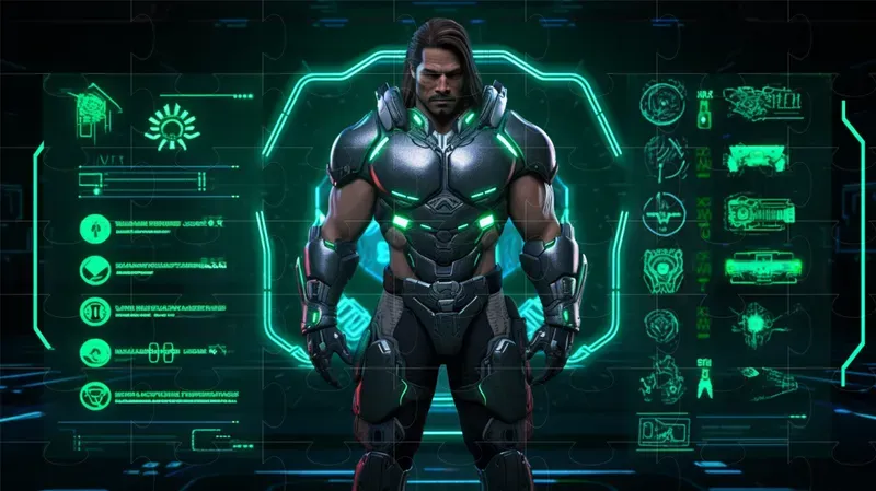 Sci-fi Themed Character Ui Designs Midjourney Prompt | PromptBase