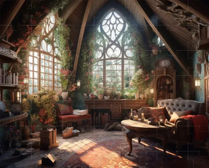 Fantastical Magic Interiors Midjourney Prompt | PromptBase