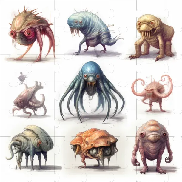 Collections Of 3D Creatures For Games Midjourney Prompt | PromptBase