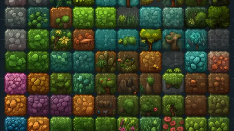 Tile Sets For 2D Games Midjourney Prompt | PromptBase