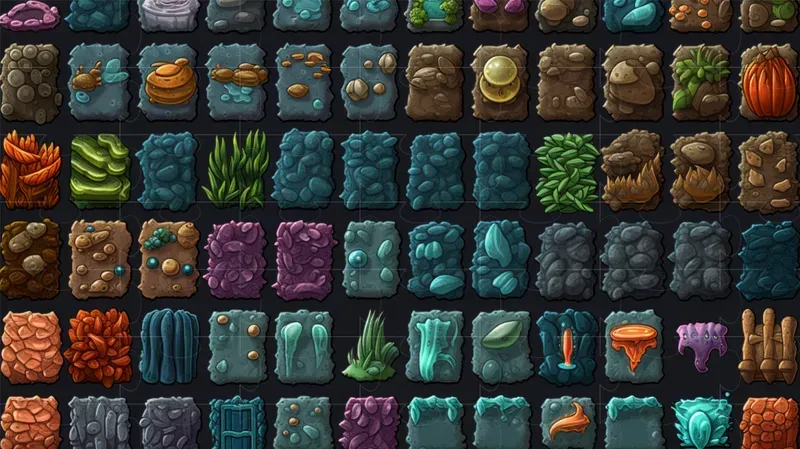 Tile Sets For 2D Games Midjourney Prompt | PromptBase