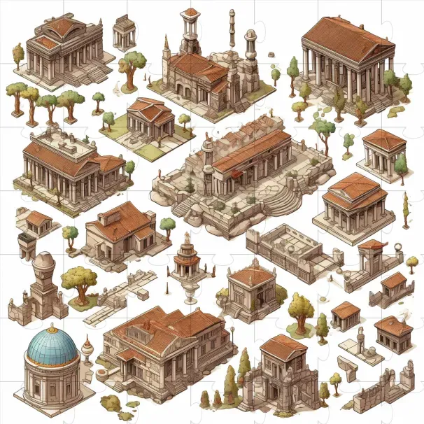 Isometric Architectures For Games Midjourney Prompt | PromptBase