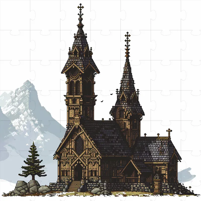 Pixel Art Structures Midjourney Prompt | PromptBase