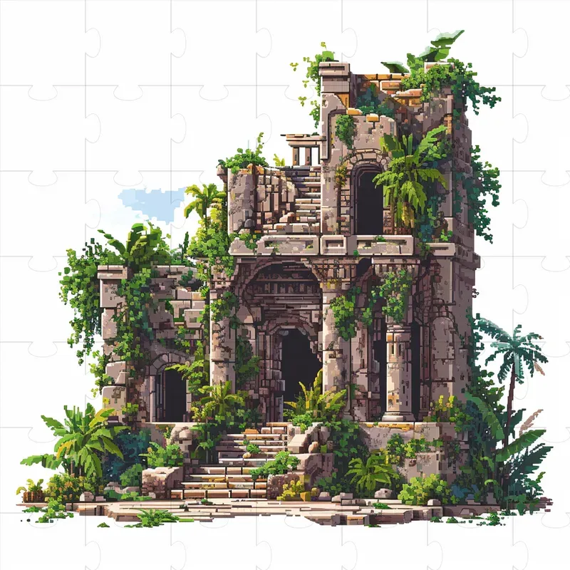 Pixel Art Structures Midjourney Prompt | PromptBase