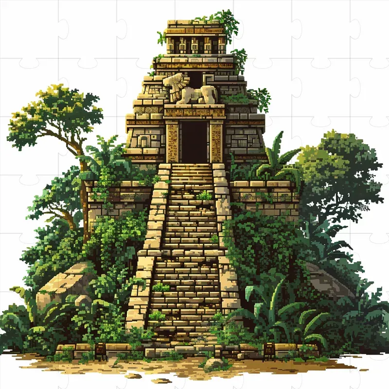 Pixel Art Structures Midjourney Prompt | PromptBase