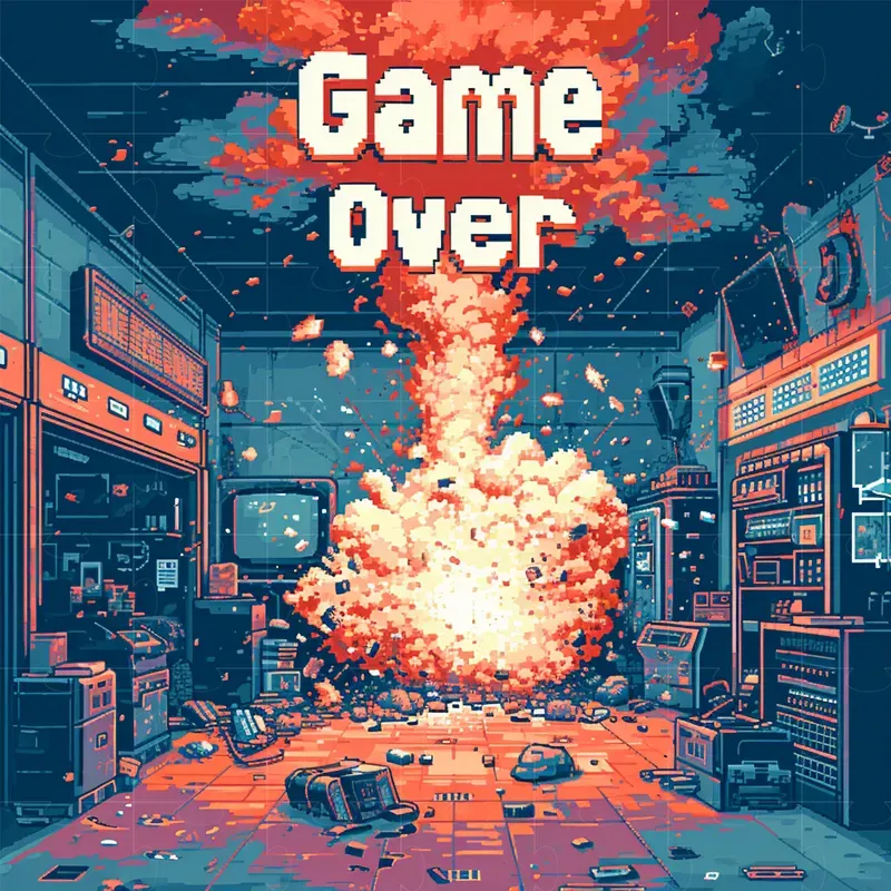 Pixel Art Game Over Screens Midjourney Prompt | PromptBase