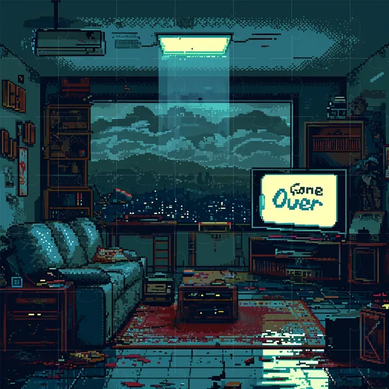 Pixel Art Game Over Screens Midjourney Prompt | PromptBase