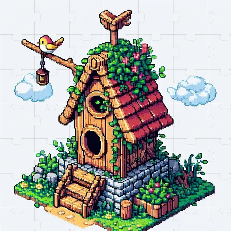 Top Down Pixel Art Structures DALL·E Prompt | PromptBase