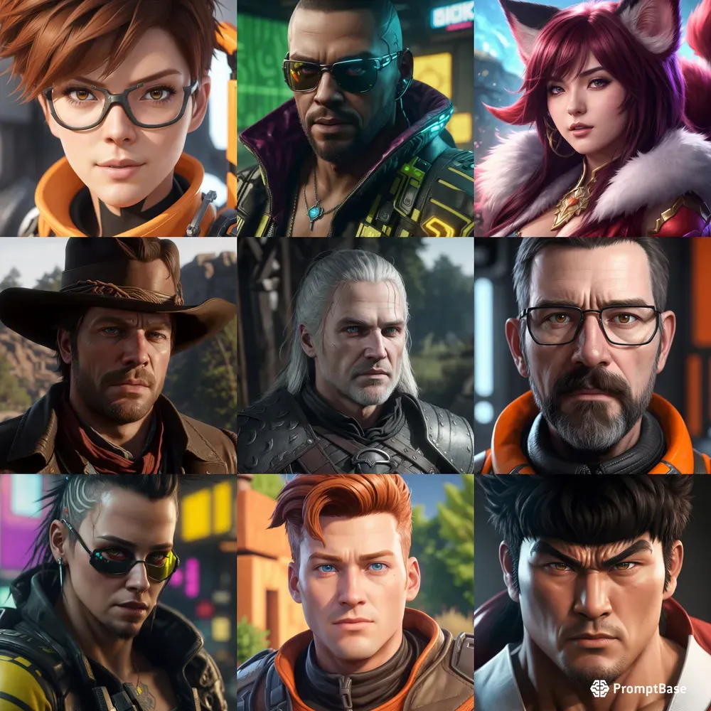 Video Games Characters Leonardo Ai Prompt | PromptBase