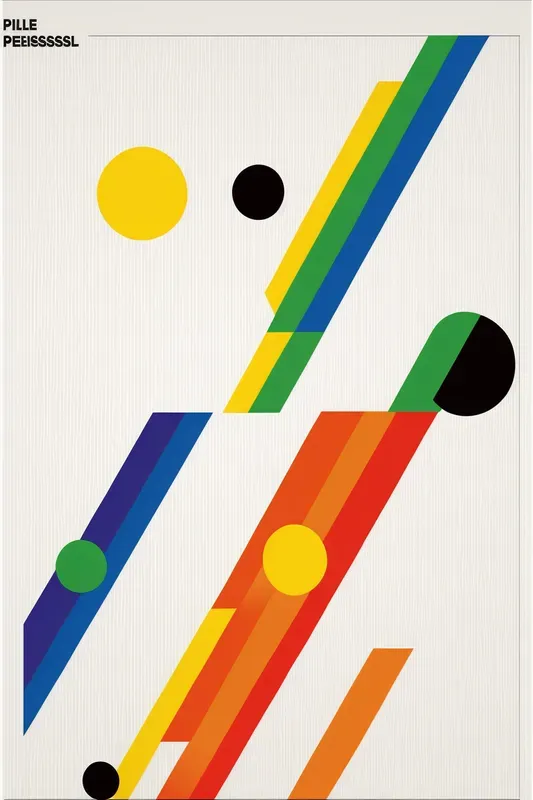 Vibrant Abstract Graphic Design Posters Midjourney Prompt | PromptBase