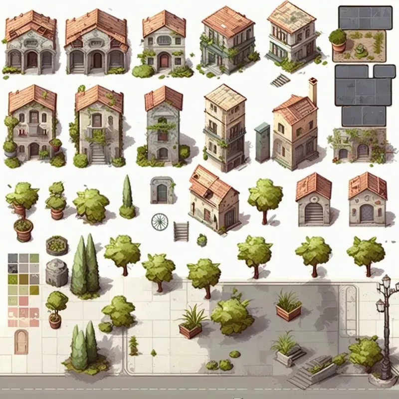 2D Game Assets Sprite Sheets Midjourney Prompt | PromptBase