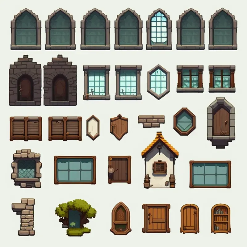2D Game Assets Sprite Sheets Midjourney Prompt | PromptBase