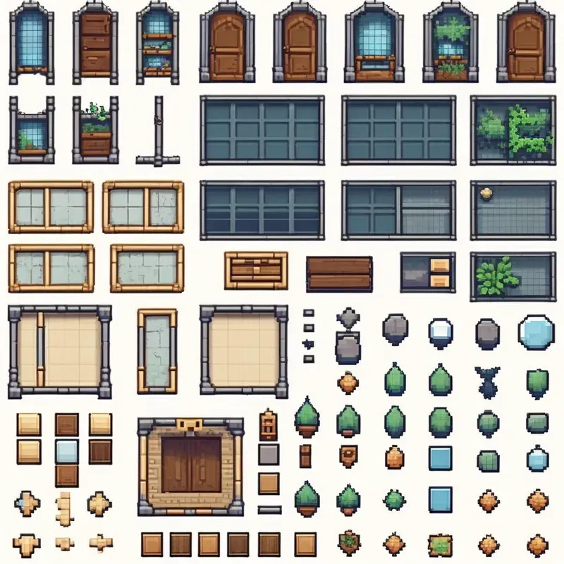 2D Game Assets Sprite Sheets Midjourney Prompt | PromptBase