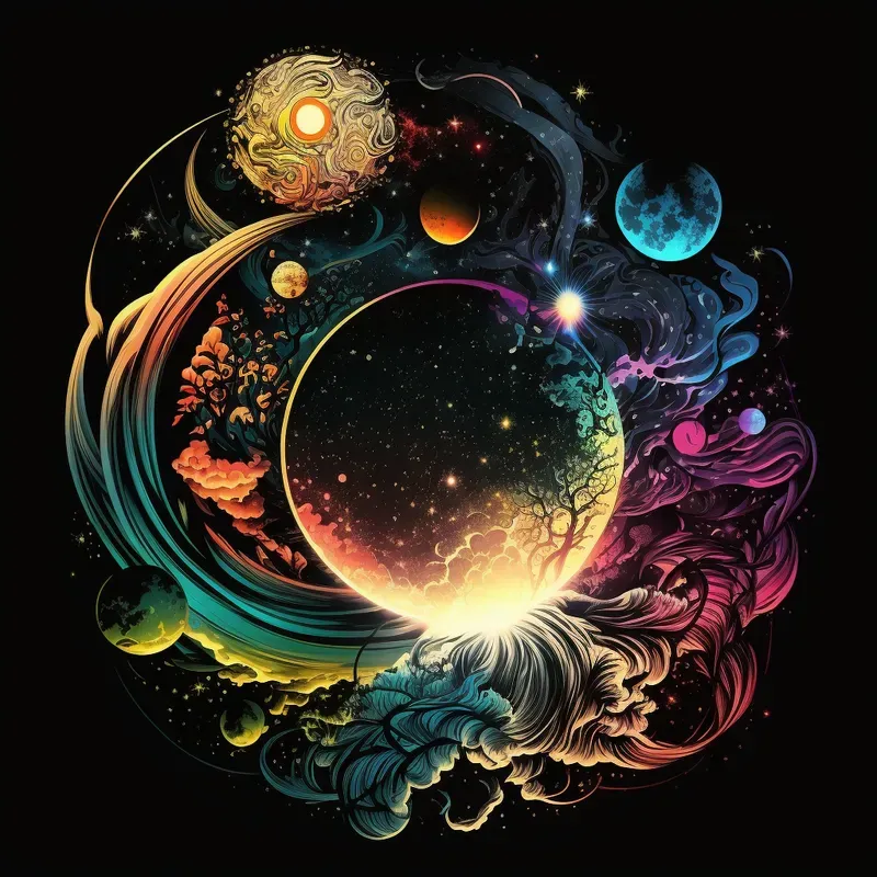 Psychedelic Trippy Neon T-shirt Designs Midjourney Prompt | PromptBase