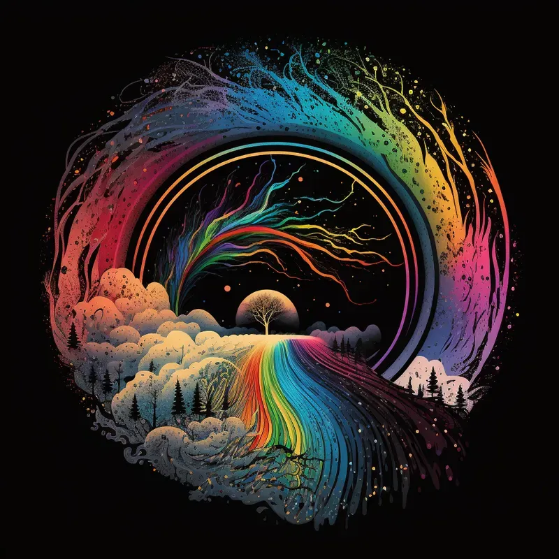 Psychedelic Trippy Neon T-shirt Designs Midjourney Prompt | PromptBase
