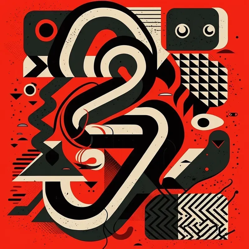 Red Tone Abstract Art Posters And Covers Midjourney Prompt | PromptBase