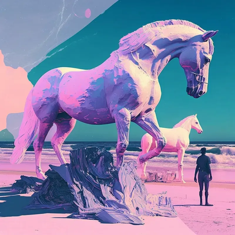 Vaporwave Album Covers Midjourney Prompt | PromptBase