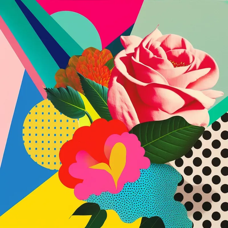 Analog Abstract Collages Midjourney Prompt | PromptBase
