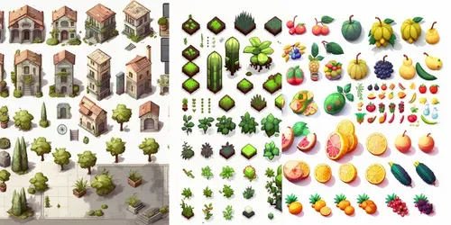 2D Pixel Art Game Assets Sprite Sheets Midjourney Prompt | PromptBase