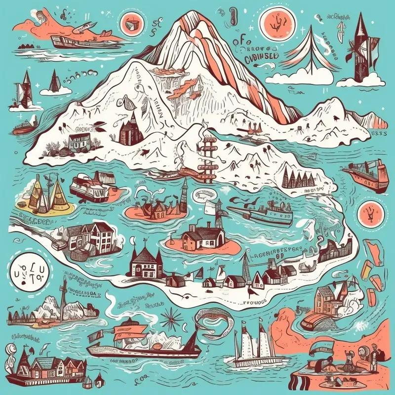 Fun Creative Travel Map Posters Midjourney Prompt | PromptBase