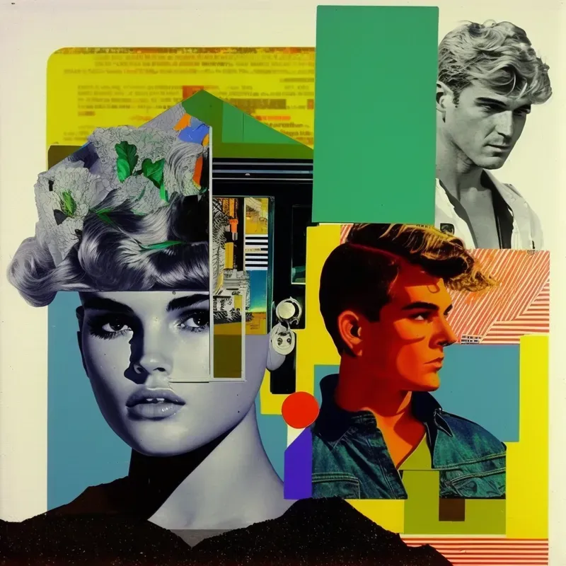 Vibrant Pop Art Collages Midjourney Prompt | PromptBase
