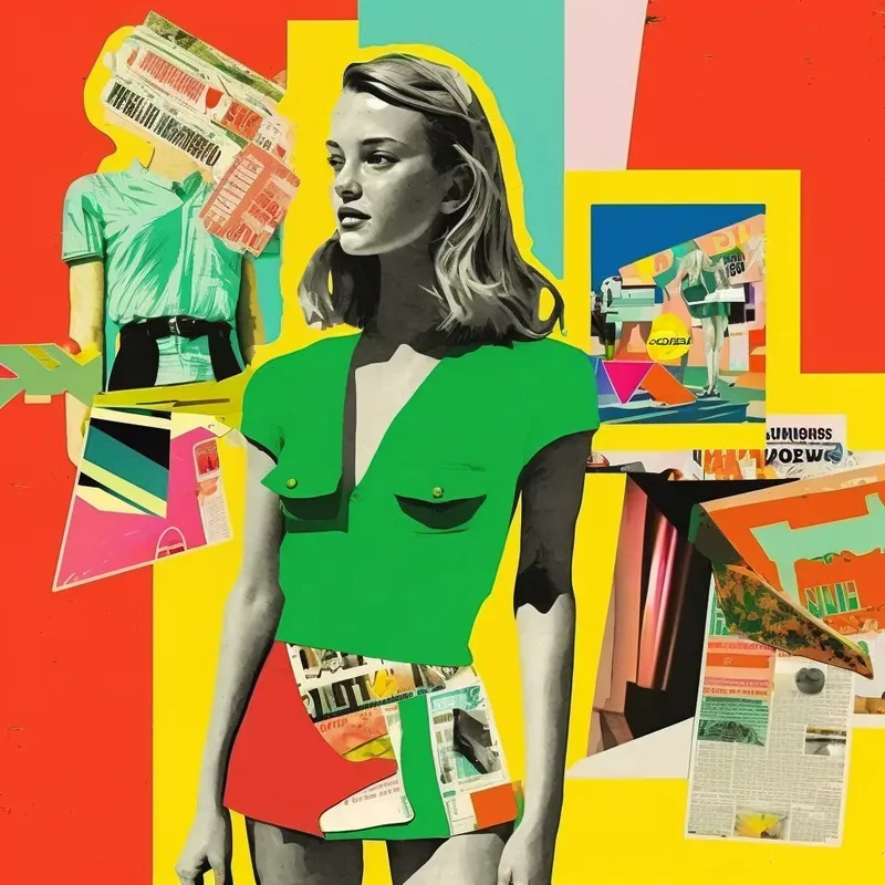 Vibrant Pop Art Collages Midjourney Prompt | PromptBase