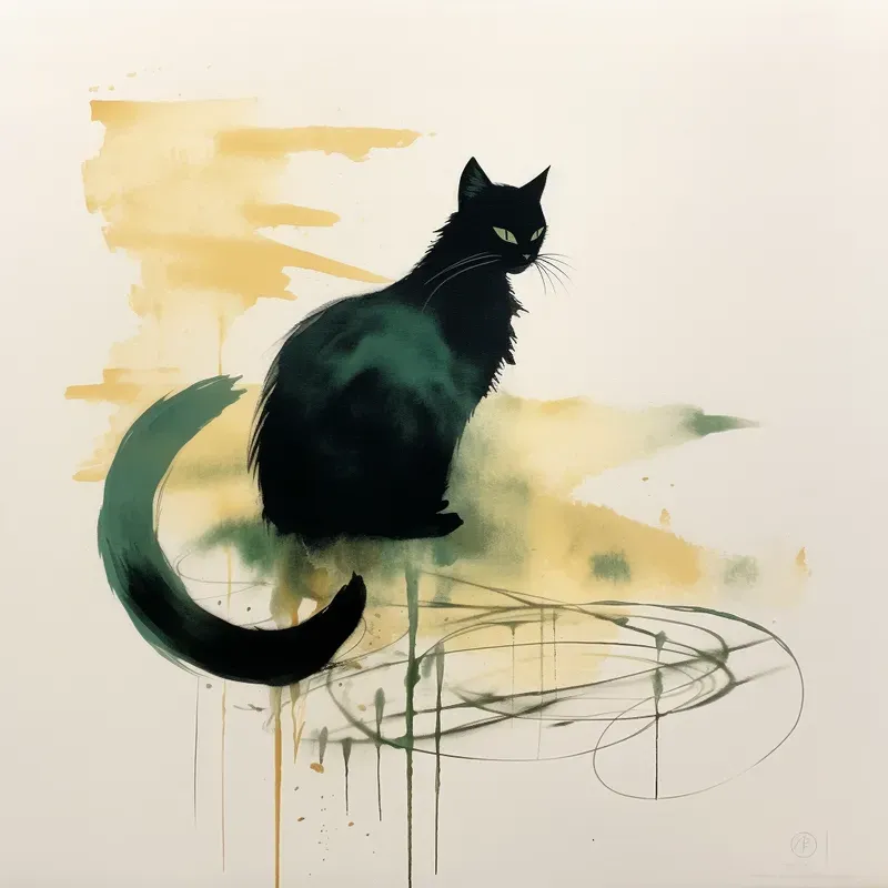 Expressive Minimalist Ink Art Midjourney Prompt | PromptBase