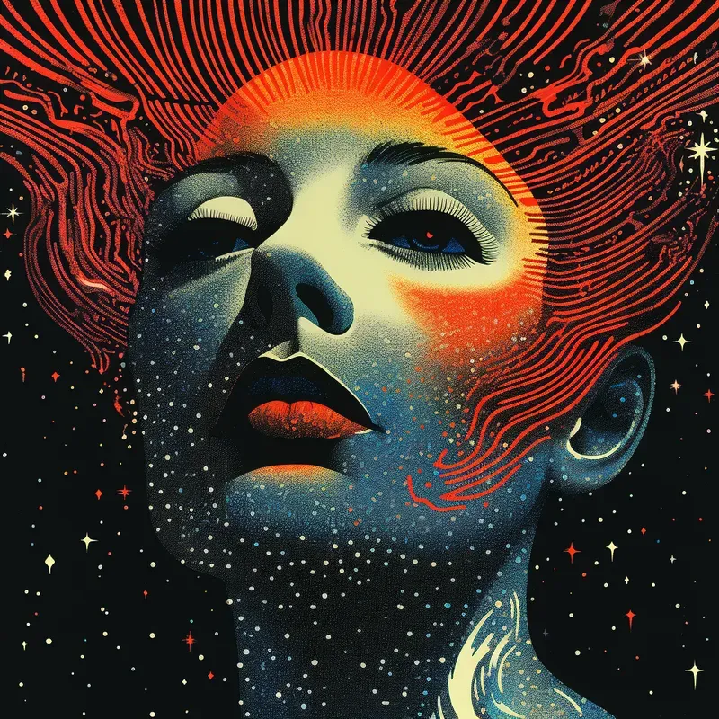 Dark Mystical Cosmic Cover Art Midjourney Prompt | PromptBase