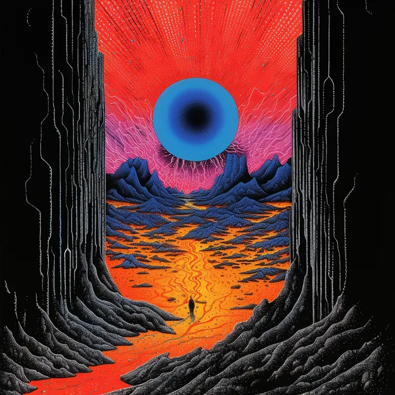 Dark Mystical Cosmic Cover Art Midjourney Prompt | PromptBase