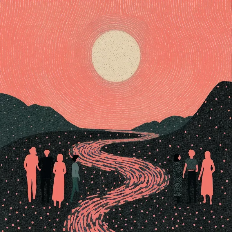 Dark Pastel Retro Illustrations Midjourney Prompt | PromptBase