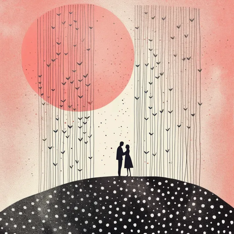 Dark Pastel Retro Illustrations Midjourney Prompt | PromptBase