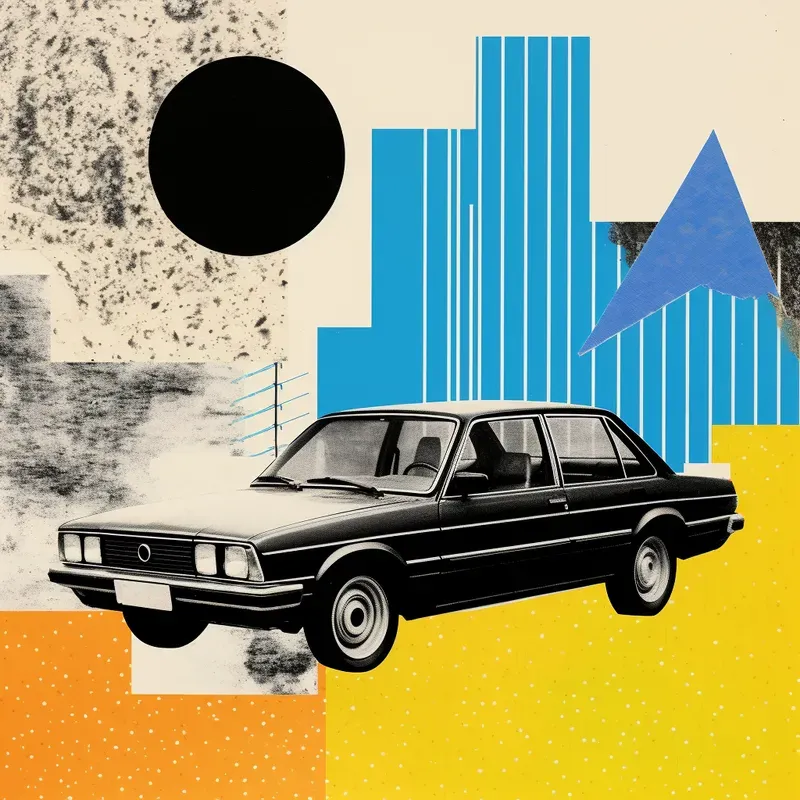 Abstract Geometry Vintage Collages Midjourney Prompt | PromptBase