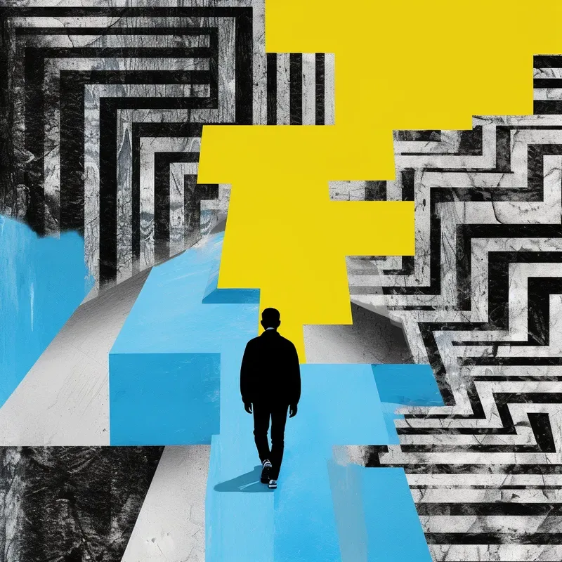 Abstract Geometry Vintage Collages Midjourney Prompt | PromptBase