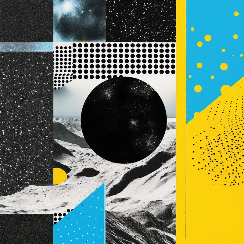 Abstract Geometry Vintage Collages Midjourney Prompt | PromptBase