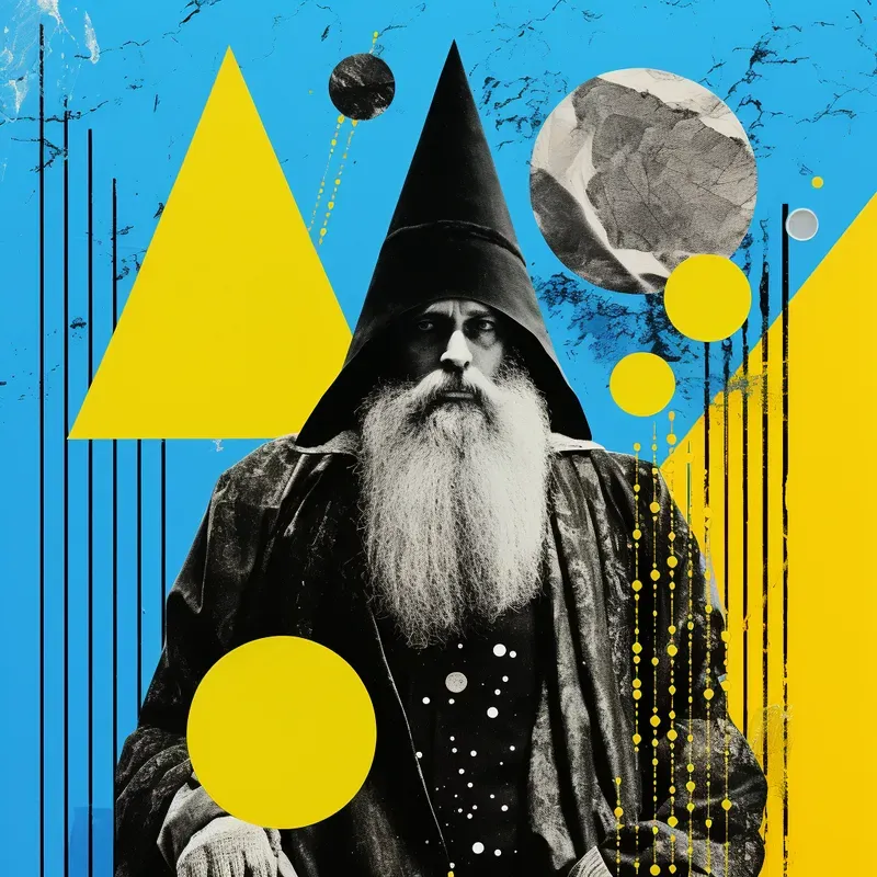 Abstract Geometry Vintage Collages Midjourney Prompt | PromptBase