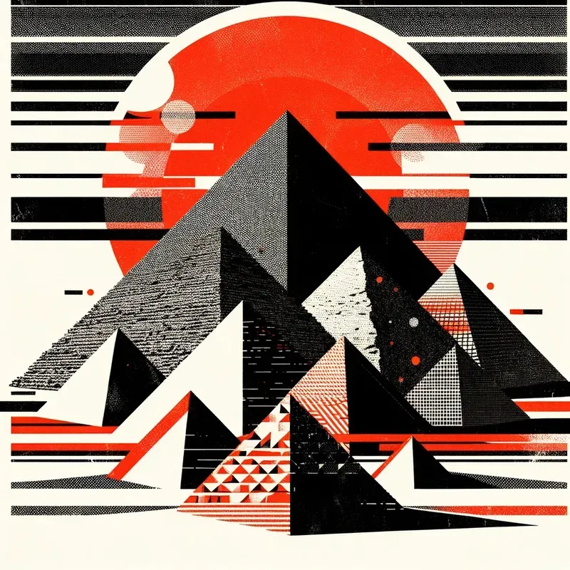 Abstract Retro Analog Print Collages DALL·E Prompt | PromptBase