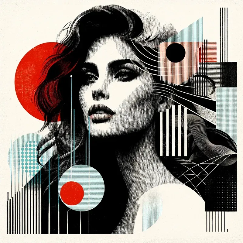 Abstract Retro Analog Print Collages DALL·E Prompt | PromptBase