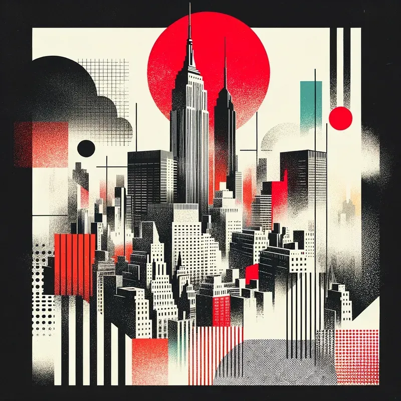 Abstract Retro Analog Print Collages DALL·E Prompt | PromptBase