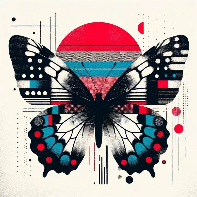 Abstract Retro Analog Print Collages DALL·E Prompt | PromptBase