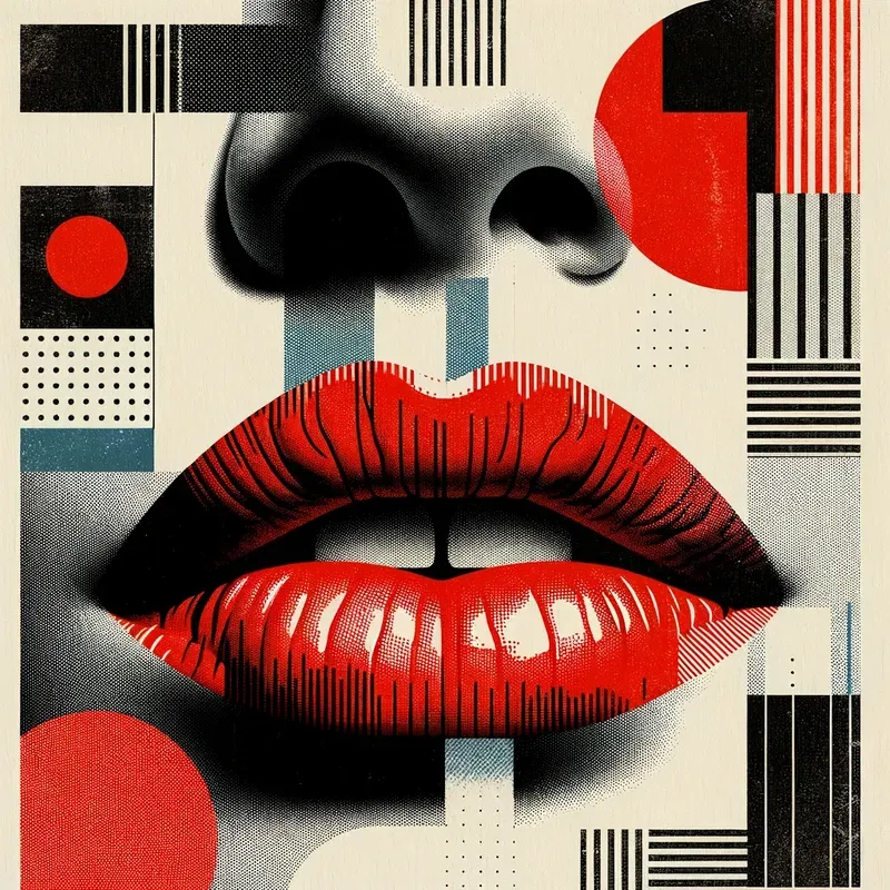 Abstract Retro Analog Print Collages DALL·E Prompt | PromptBase
