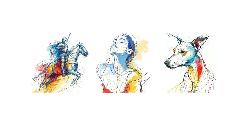 Simple Abstract Pencil Line Sketches Midjourney Prompt | PromptBase