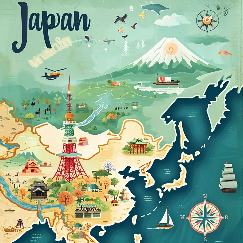 Fun Travel Maps With Text Titles Midjourney Prompt | PromptBase