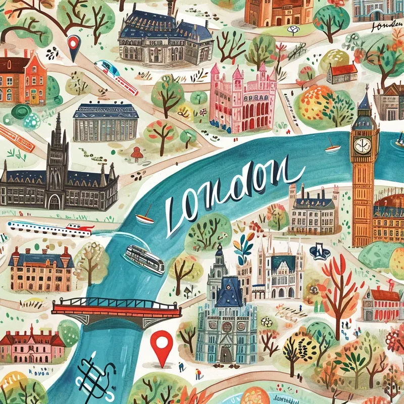 Fun Travel Maps With Text Titles Midjourney Prompt | PromptBase